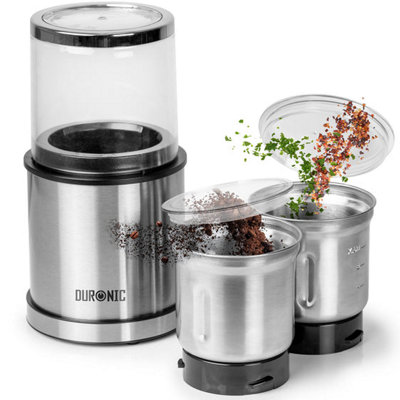 Duronic CG421 2-in-1 Coffee & Spice Grinder, Wet & Dry Electric ...