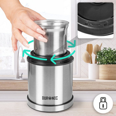 Duronic CG421 2-in-1 Coffee & Spice Grinder, Wet & Dry Electric ...