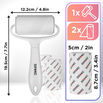 Duronic Clothes Debobbler ROLL1X2 Lint Roller Brush Lint Shaver for ...