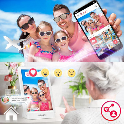 Duronic Digital Photo Frame PF1D WE Smart Touchscreen Digital Picture ...