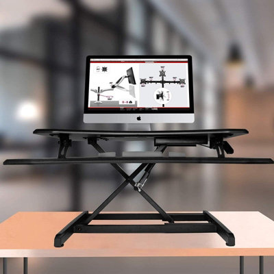 Duronic DM05D16 Sit-Stand Desk Workstation, Desk Convertor, Manually ...
