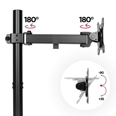 Duronic DM151X2 2-Screen Monitor Arm with Desk Clamp and VESA Bracket ...