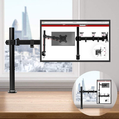 Duronic DM151X3 1-Screen Monitor Arm with Desk Clamp and VESA Bracket ...