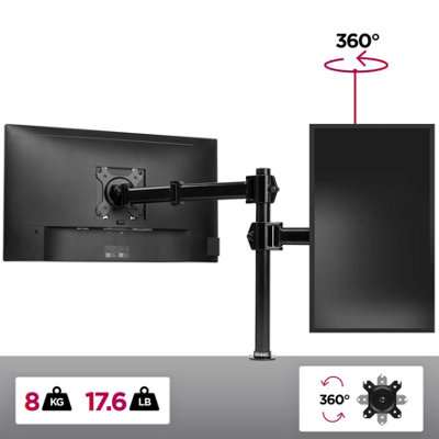 Duronic DM251X3 /BK 1-Screen Monitor Arm with Desk Clamp and VESA ...