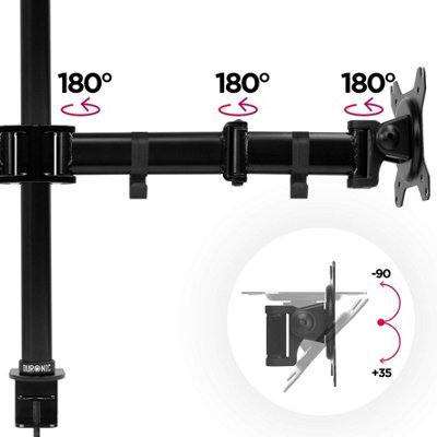 Duronic DM254 4-Screen Monitor Arm with Desk Clamp and VESA Brackets ...