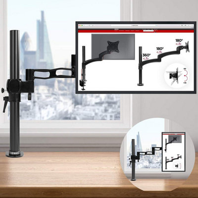 Duronic DM351X3 /BK 1-Screen Monitor Arm with Desk Clamp and VESA ...