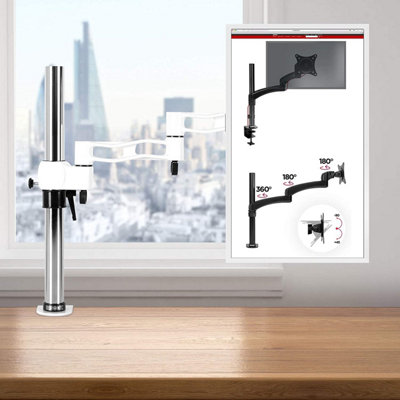 Duronic DM351X3 /WE 1-Screen Monitor Arm with Desk Clamp and VESA ...