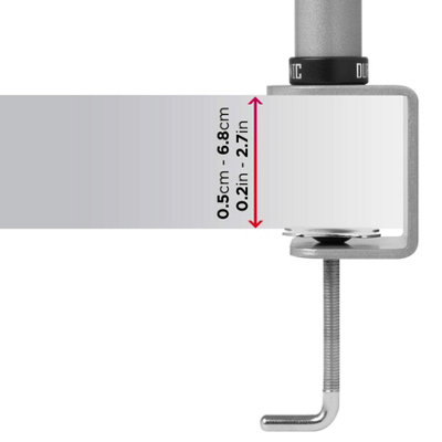 Duronic DM352 /SR 2-Screen Monitor Arm with Desk Clamp and VESA ...