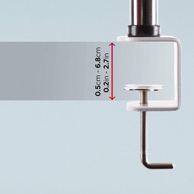 Duronic DM352 /WE 2-Screen Monitor Arm with Desk Clamp and VESA ...