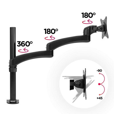 Duronic DM451X3 1-Screen Monitor Arm with Desk Clamp and VESA Bracket ...