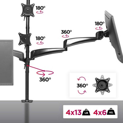 Buy Duronic DM453VX1 4-Screen Monitor Arm with Desk Clamp and VESA ...