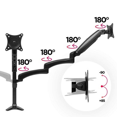 Duronic DM553 3-Screen Monitor Spring Arm with Desk Clamp, VESA ...