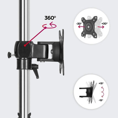 Duronic DM751 1-Screen Freestanding Monitor Arm with VESA Bracket ...