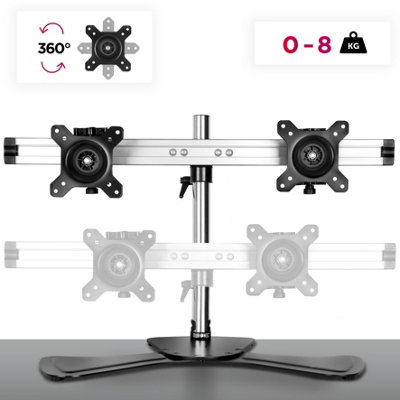 Duronic DM752 2-Screen Freestanding Monitor Arm with VESA Brackets ...