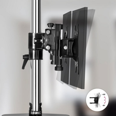 Duronic DM752 2-Screen Freestanding Monitor Arm with VESA Brackets ...