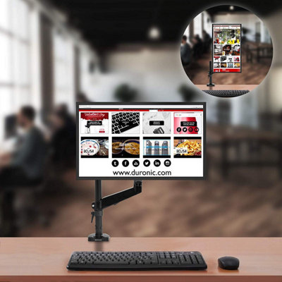 Duronic DMG51X2 1-Screen Monitor Gas-Powered Arm with Full Range ...