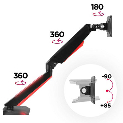 DURONIC DMGM5X1 1-SCREEN MONITOR GAS-POWERED ARM, FULL RANGE MOVEMENT ...