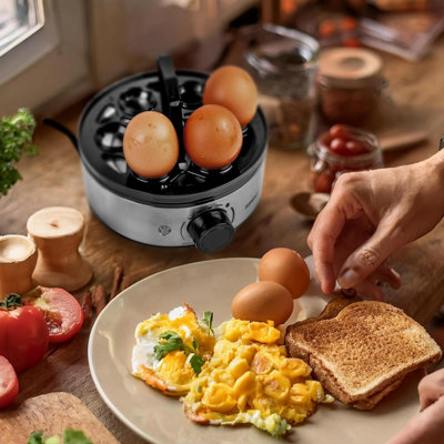 Duronic Electric Egg Boiler EB50 Steamer for Eggs Egg Boiler Machine Egg Poacher Machine for 7 ...