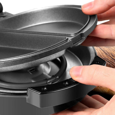 Duronic Electric Omelette Maker OM60 Non-Stick Dual Omelet Machine with ...