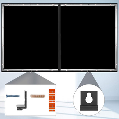 Duronic Fixed Frame Projector Screen FFPS100/169 Wall Mountable HD ...
