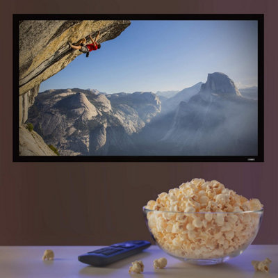 Duronic Fixed Frame Projector Screen FFPS133/169 Wall Mountable HD ...