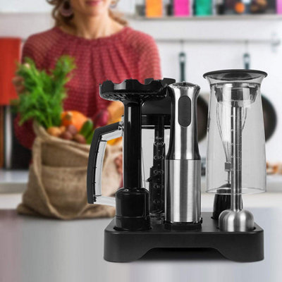 Duronic HB8010 Hand Blender Set, 5-Speed Immersion Stick Blender with 4 ...