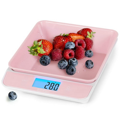 Duronic KS100 /PK Digital Kitchen Scale with Bowl, 5kg, LCD Backlit ...