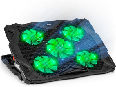 Duronic Laptop Cooling Pad LC1 Ergonomic Cooler with 5 Quiet Cooling ...