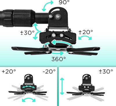 Duronic Projector Mount Stand PB04XL 13.6kg Capacity Universal ...