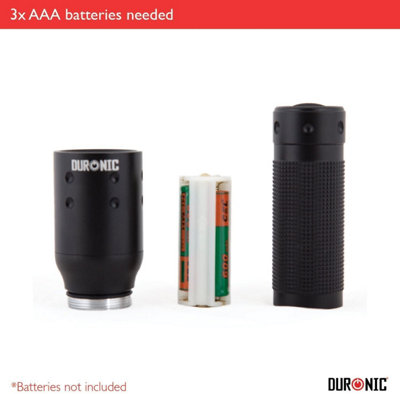 Duronic RFL283AA 110lm LED Torch Aluminium CREE Flashlight, 110 Lumens ...