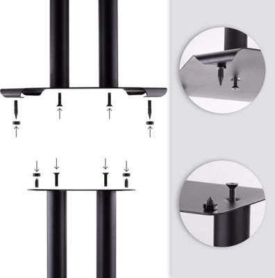 DURONIC SPEAKER STANDS SPS1022-80 TWO FLOOR SPEAKER STANDS 80CM HEIGHT ...