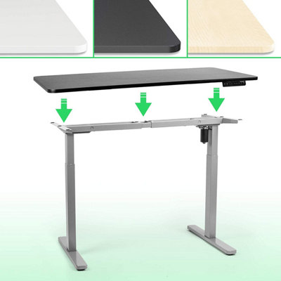 Duronic TM12 GY Sit Stand Desk Frame, Height Adjustable, Memory ...