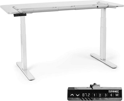 Duronic TM23 WE Sit Stand Desk Frame, Height Adjustable, Memory ...