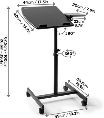 Duronic WPS17 Projector Stand/Sit-Stand Desk, Projector Floor Table ...
