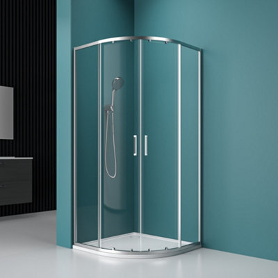 Durovin Bathrooms 800 x 800 x 1950mm Quadrant Shower Enclosure Double ...