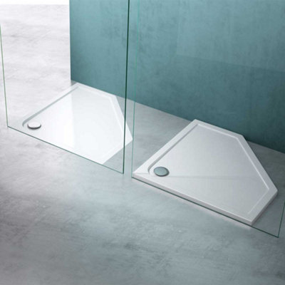 Durovin Bathrooms Acrylic Shower Tray - Glossy White Finished ...