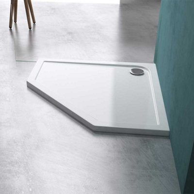 Durovin Bathrooms Acrylic Shower Tray - Glossy White Finished ...