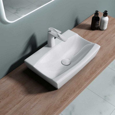 Durovin Bathrooms Ceramic Bathroom Basin - Countertop Wall Hung Sink ...
