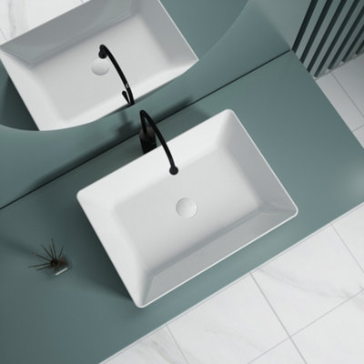 Durovin Bathrooms Ceramic Bathroom Basin- No Faucet Hole 510 x 365 ...