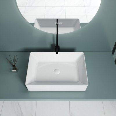 Durovin Bathrooms Ceramic Bathroom Basin- No Faucet Hole 510 x 365 ...
