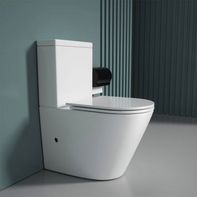 Durovin Bathrooms Close Coupled Toilet and Toilet Safety Rail Bundle ...