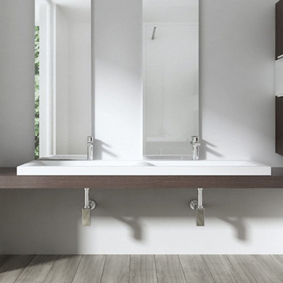 DUROVIN BATHROOMS LUXURIOUS LARGE STONE RESIN DUAL BATHROOM BASIN ...