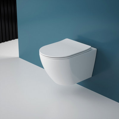 Durovin Bathrooms Modern Streamline Wall Hung Toilet Pan with 1.16M ...