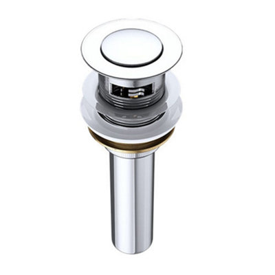 Durovin Bathrooms Push Pop Up Chrome Basin Waste Plug - Slotted ...