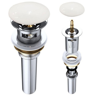 Durovin Bathrooms Push Pop Up Sink Waste Plug - Slotted Suitable for ...