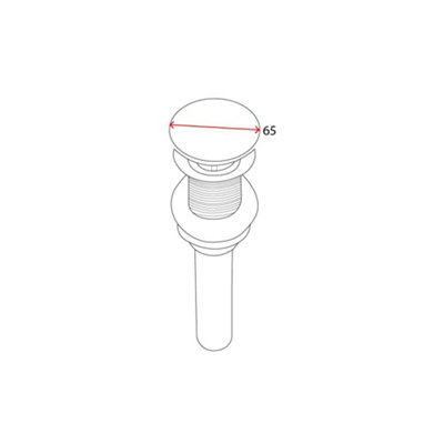 Durovin Bathrooms Push Pop Up Sink Waste Plug - Slotted Suitable for ...