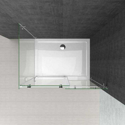Durovin Bathrooms Rectangular 1000x900mm Frameless Sliding Shower ...