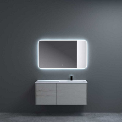 Durovin Bathrooms Wall Mounted Illuminated LED Bathroom Mirror Touch ...