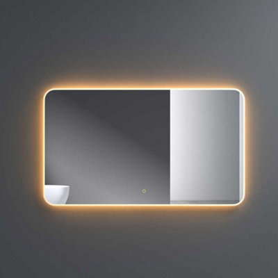 Durovin Bathrooms Wall Mounted Illuminated LED Bathroom Mirror Touch ...