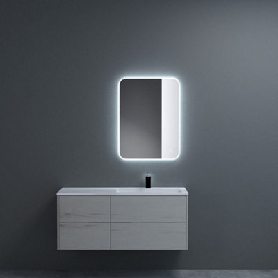Durovin Bathrooms Wall Mounted Illuminated LED Bathroom Mirror Touch ...
